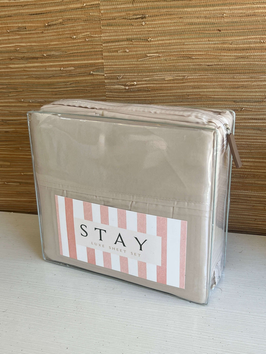 Khaki 1800 Luxe Sheet Set - Stay Luggage Racks