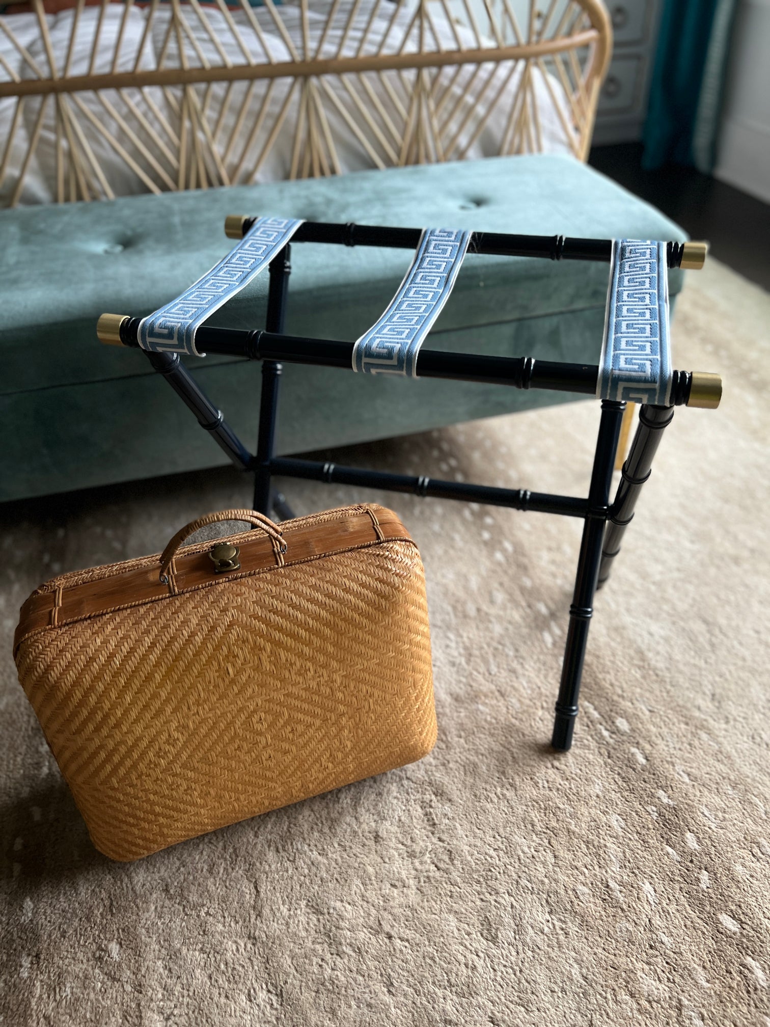 Marie Bamboo Luggage Rack - Stay Luggage Racks