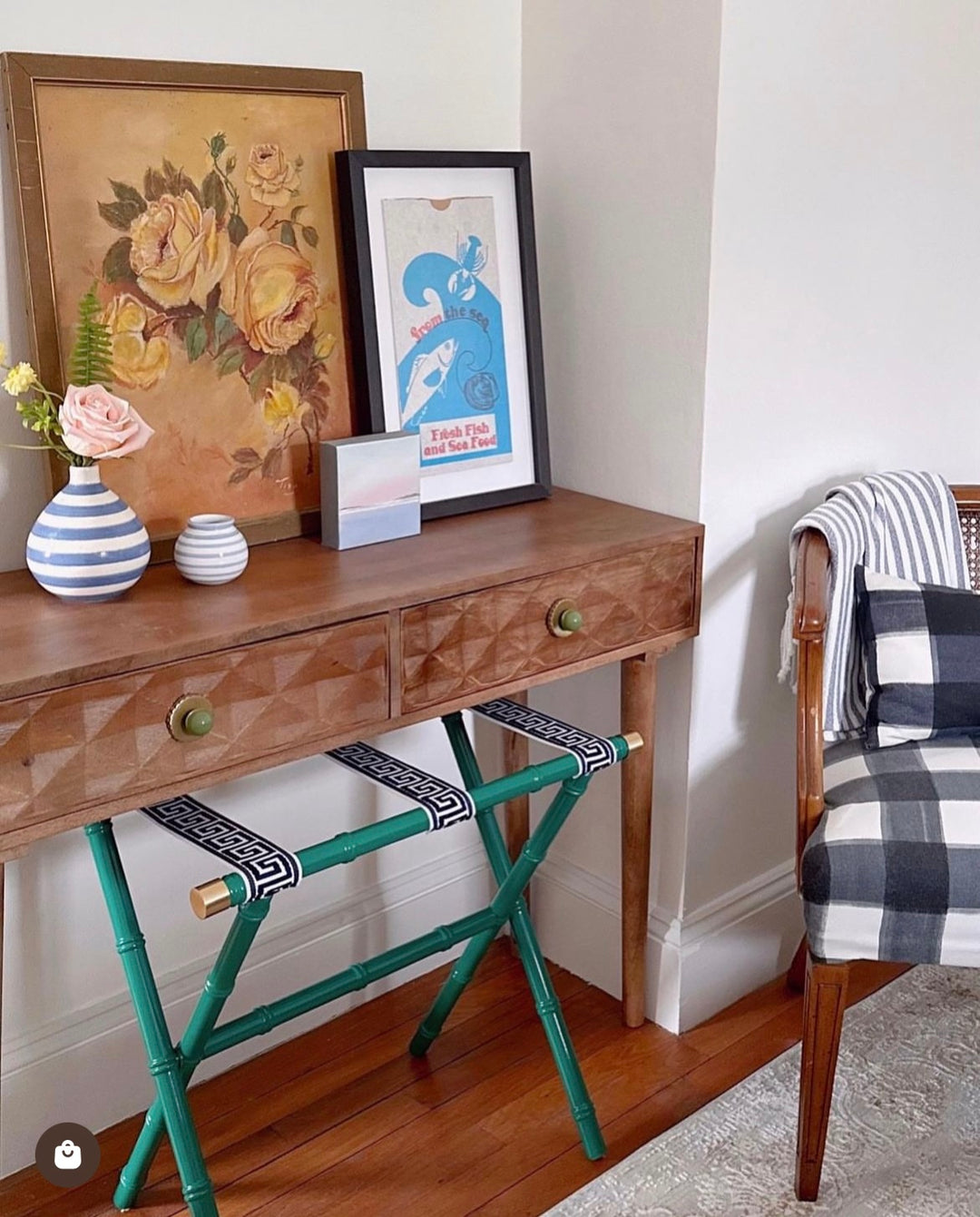 Anne Bamboo Luggage Rack - Stay Luggage Racks