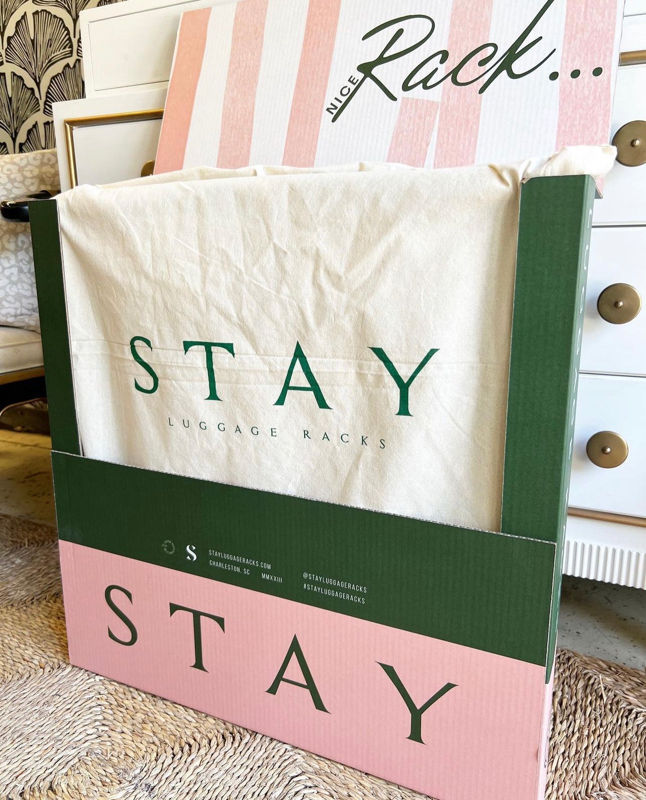 Katie Bamboo Luggage Rack - Stay Luggage Racks